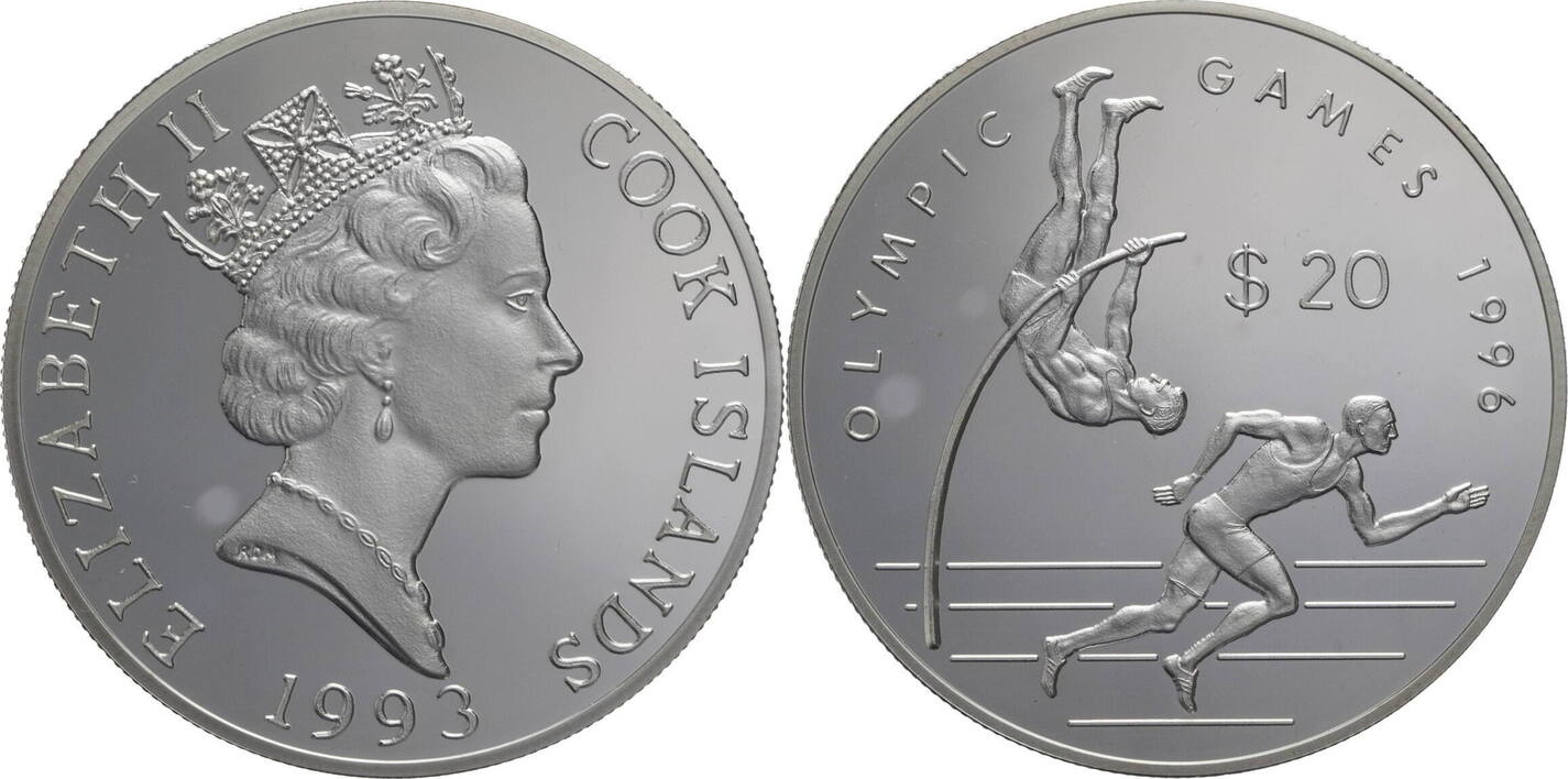 Cook Islands 20 Dollars 1993 Olympische Sommerspiele in Atlanta 1996 ...