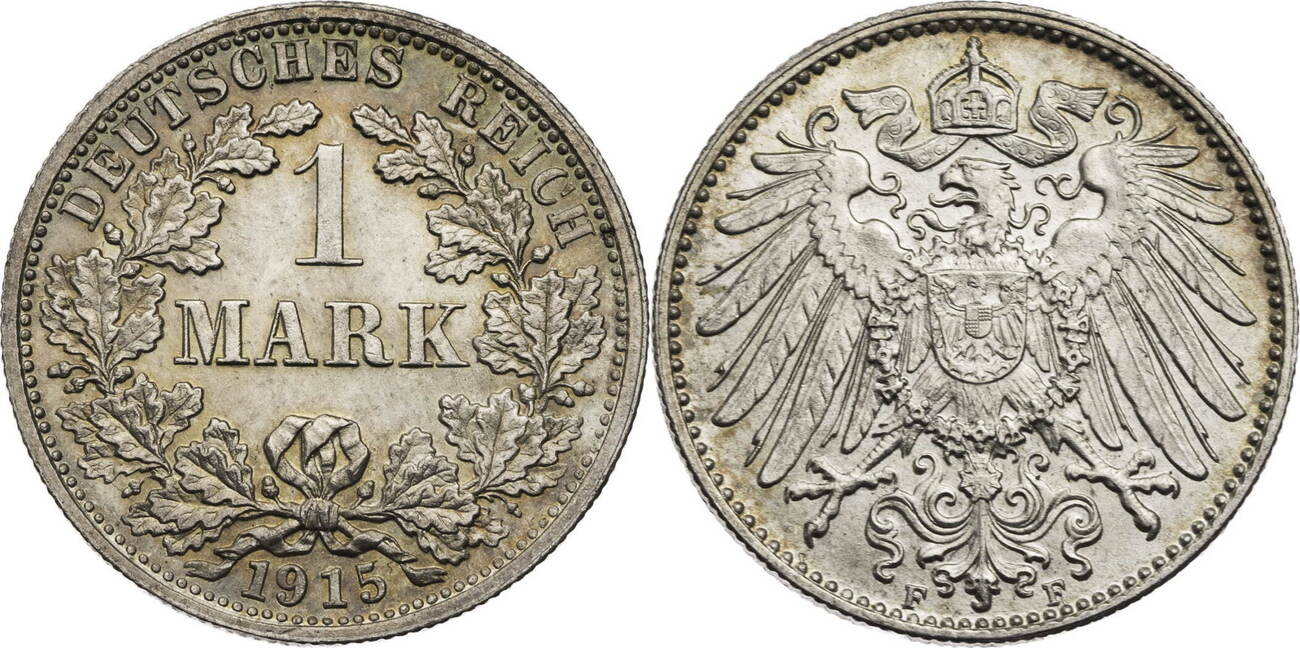 Kaiserreich 1 Mark 1915 F Kursmünze (1891-1916) ss-vz | MA-Shops