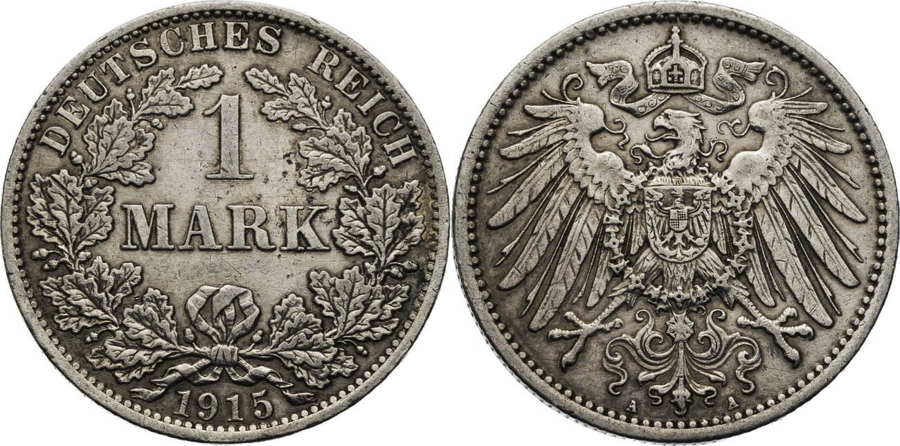 Kaiserreich 1 Mark 1915 A Kursmünze (1891-1916) ss | MA-Shops