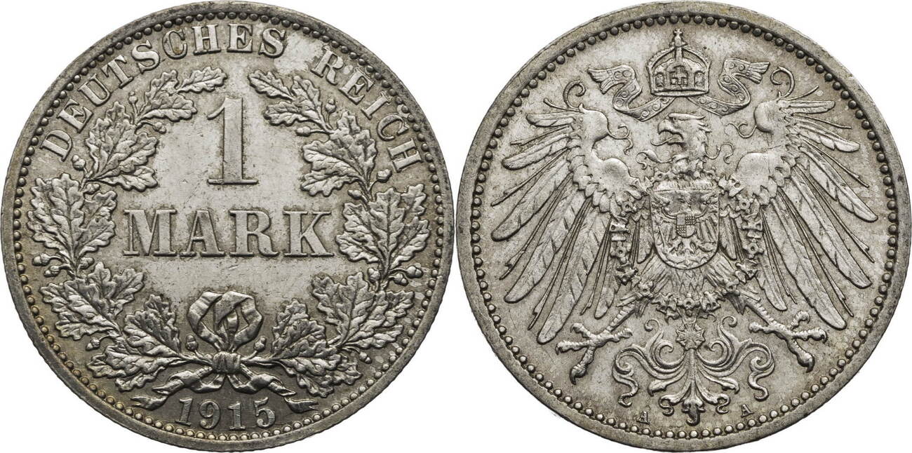 Kaiserreich 1 Mark 1915 A Kursmünze (1891-1916) ss | MA-Shops