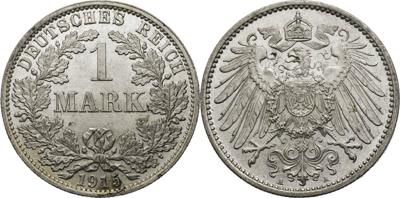 Kaiserreich 1 Mark 1915 A Kursmünze (1891-1916) ss-vz | MA-Shops