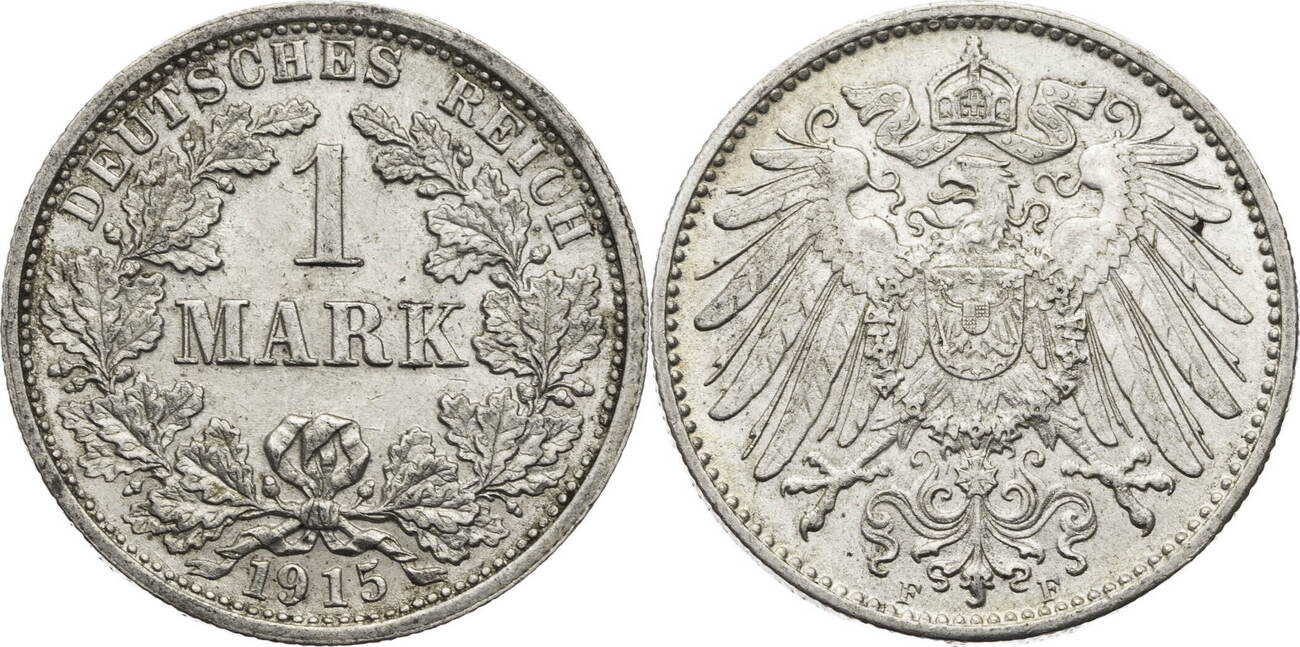 Kaiserreich 1 Mark 1915 F Kursmünze (1891-1916) ss-vz | MA-Shops