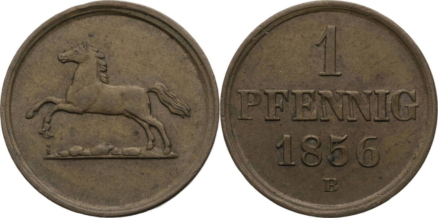 Braunschweig 1 Pfennig 1856 B Wilhelm I. (1831-1884) - Kursmünze (1851-1856) f.vz | MA-Shops