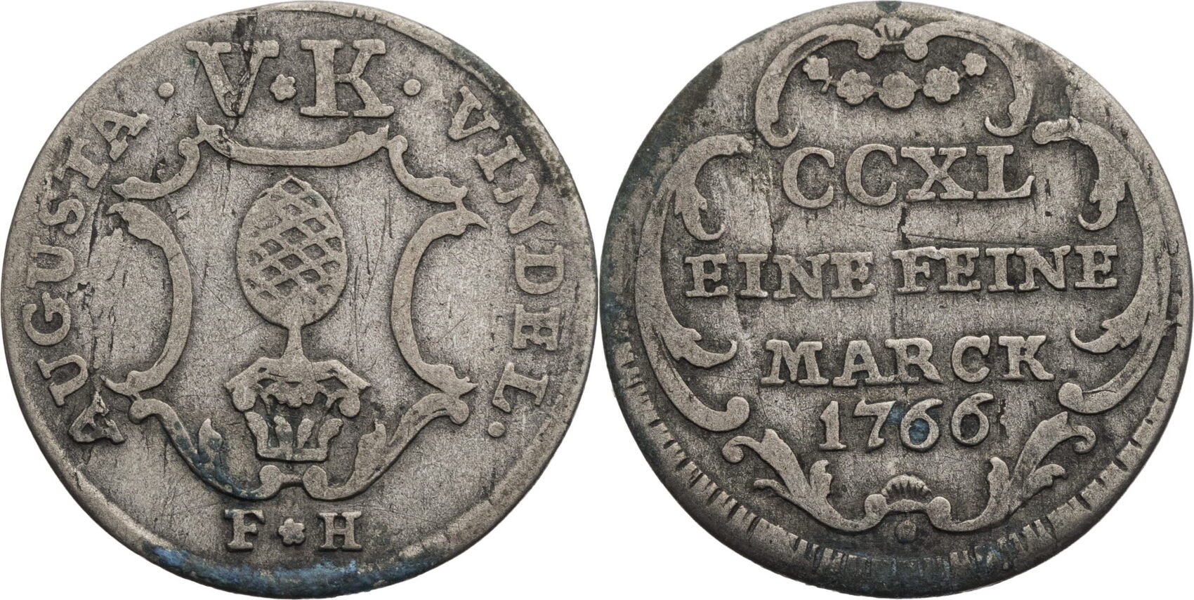 Augsburg, Stadt 5 Kreuzer 1766 FH s-ss | MA-Shops