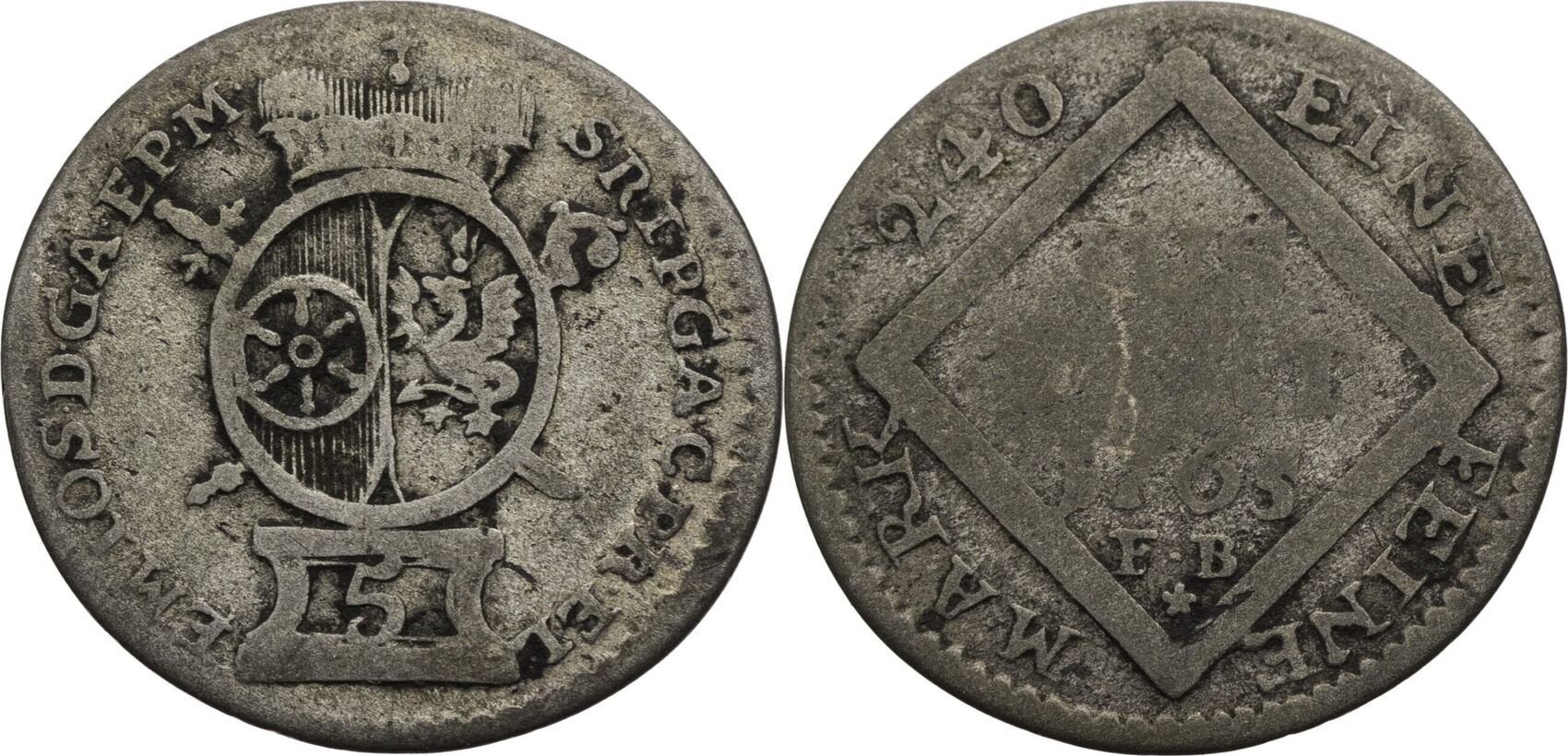 Mainz, Erzbistum 5 Kreuzer 1765 FB Emmerich Joseph von Breidbach ...