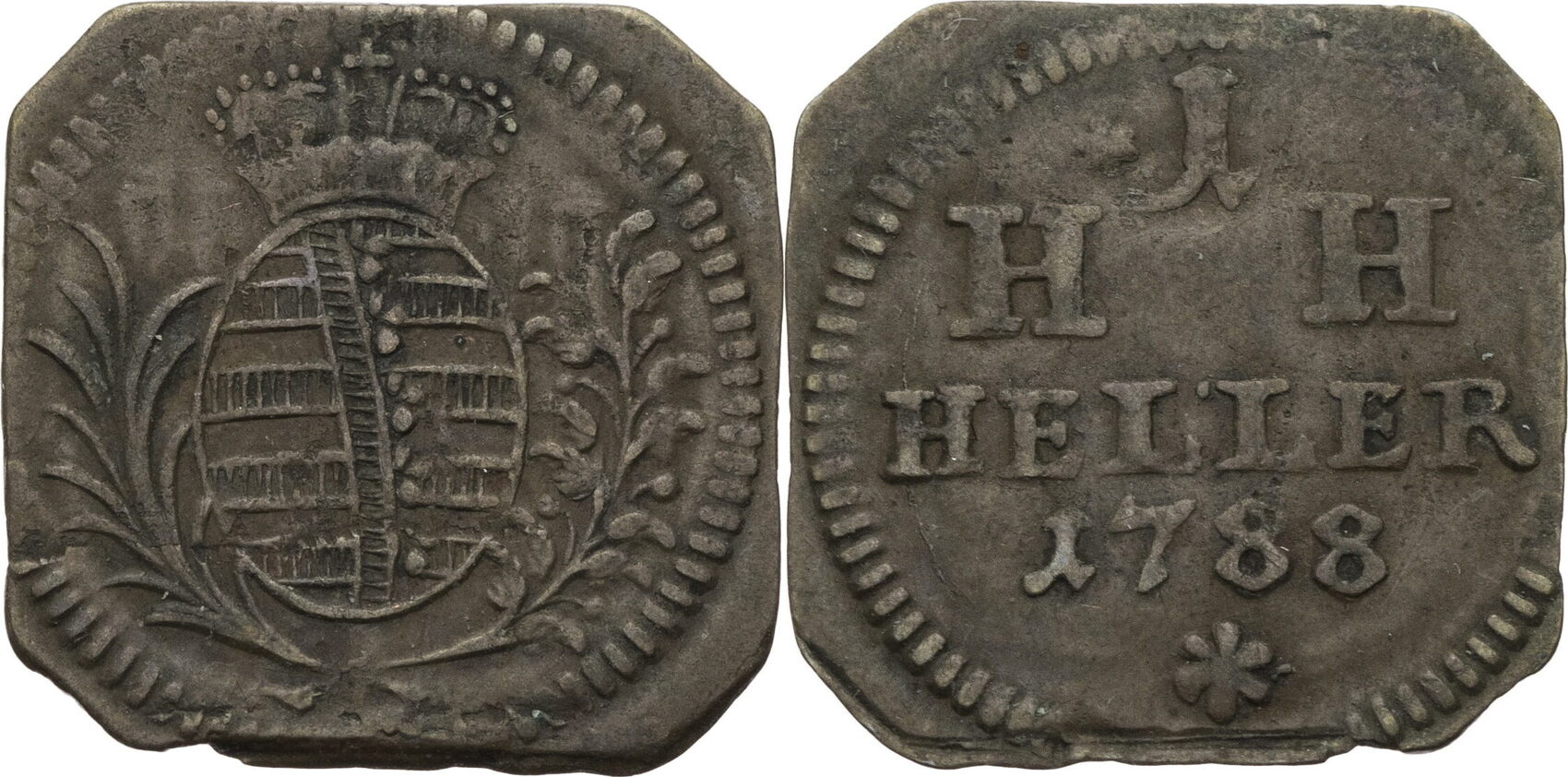 Sachsen-Hildeshausen 1 Heller 1788 Friedrich (1784-1826) ss | MA-Shops