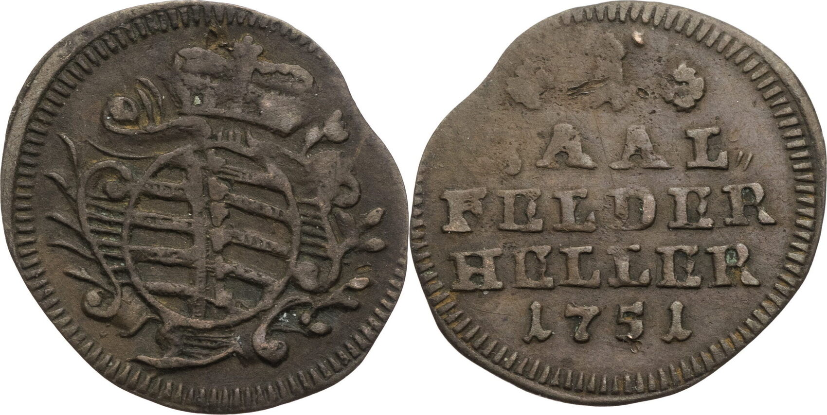 Sachsen-Coburg-Saalfeld 1 Heller 1751 Franz Josias (1745-1764) ss | MA ...