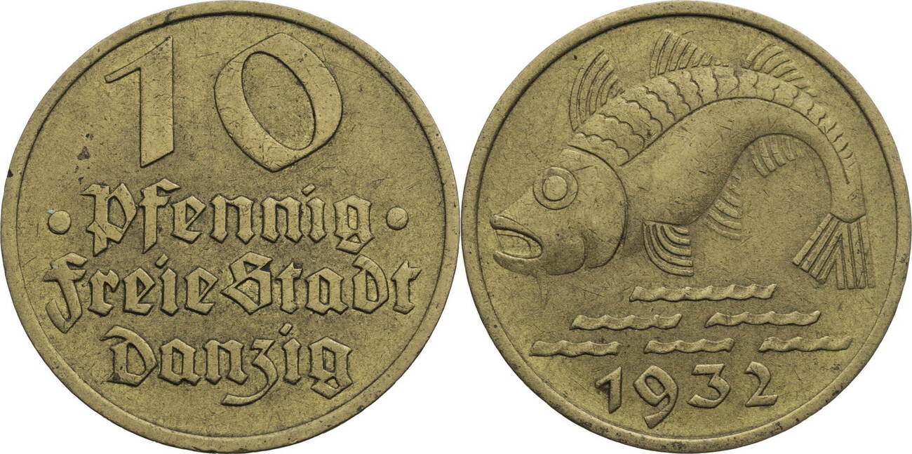Danzig 10 Pfennige 1932 (A) Dorsch ss | MA-Shops
