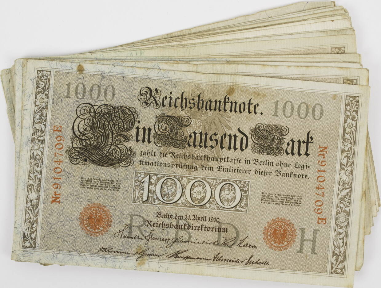 Kaiserreich 24.000 Mark Lot 1000 Mark Serienscheine - 24 Stück ...