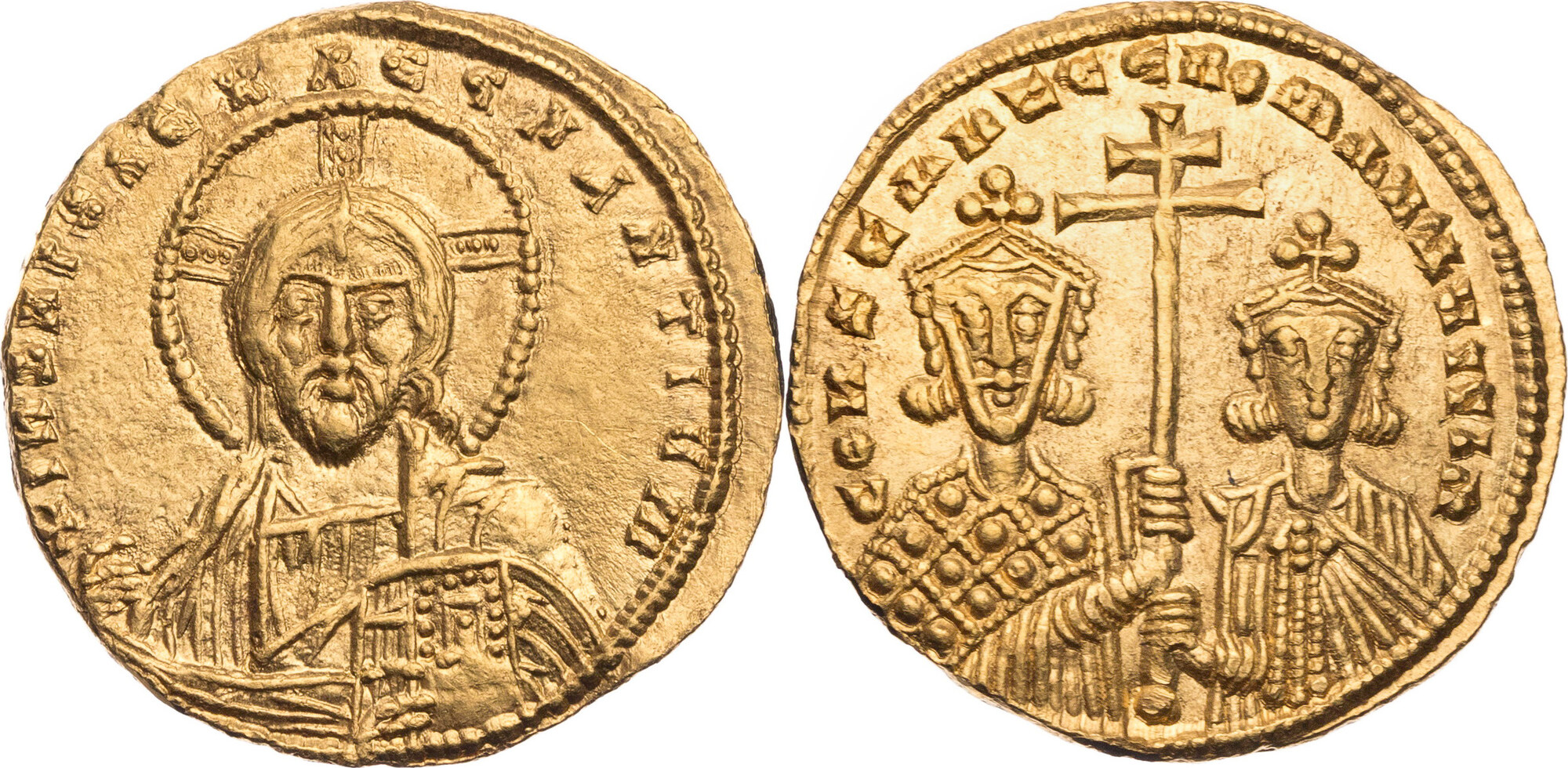 Byzanz Solidus 945-959 Constantinus VII. Porphyrogenitus mit Romanus II. kl. Kratzer und ...