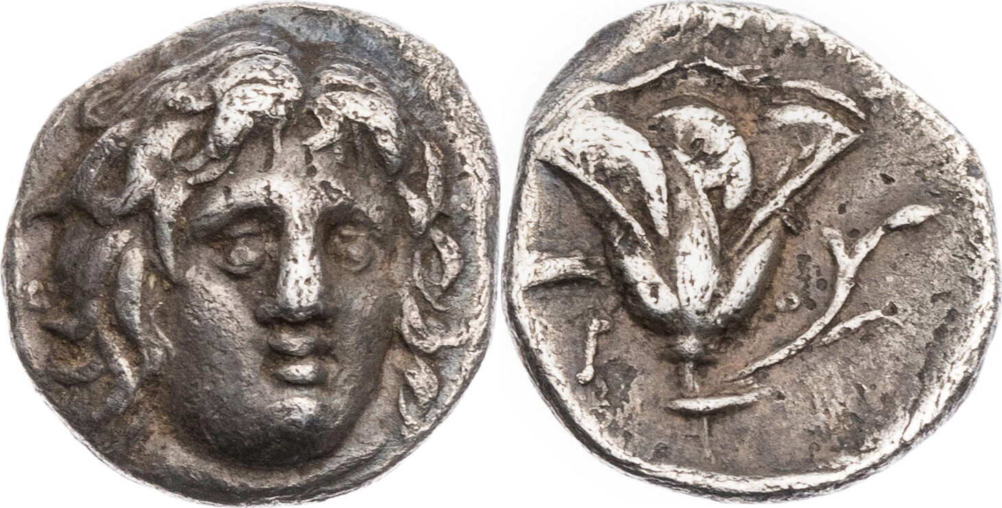 Karien, Karische Inseln Hemidrachme 275-250 v. Chr. Rhodos, Kopf des ...