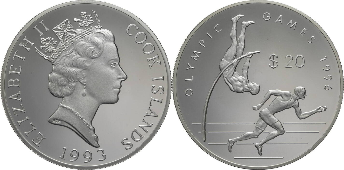 Cook Islands 20 Dollars 1993 Olympische Sommerspiele in Atlanta 1996 ...