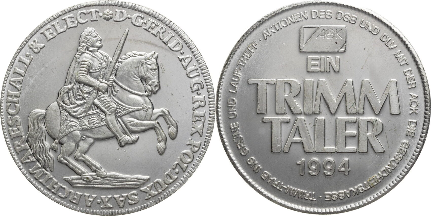 Deutschland Medaille 1994 Trimm-Taler ss-vz | MA-Shops