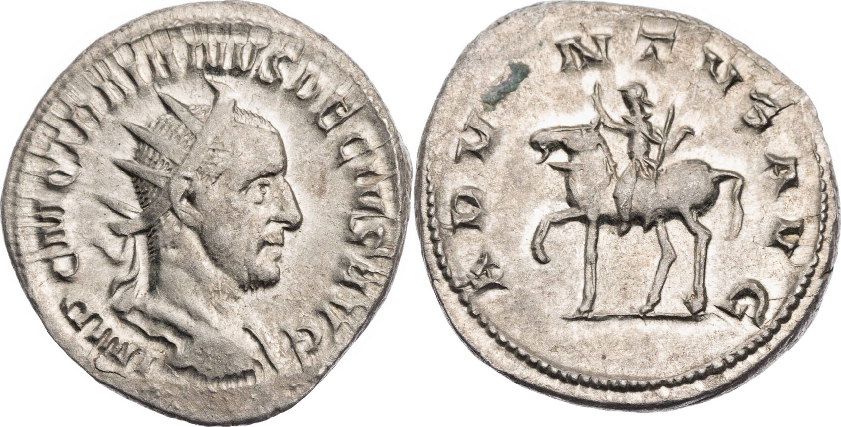 Römische Kaiserzeit Antoninian 249-251 n. Chr. Traianus Decius, Büste ...