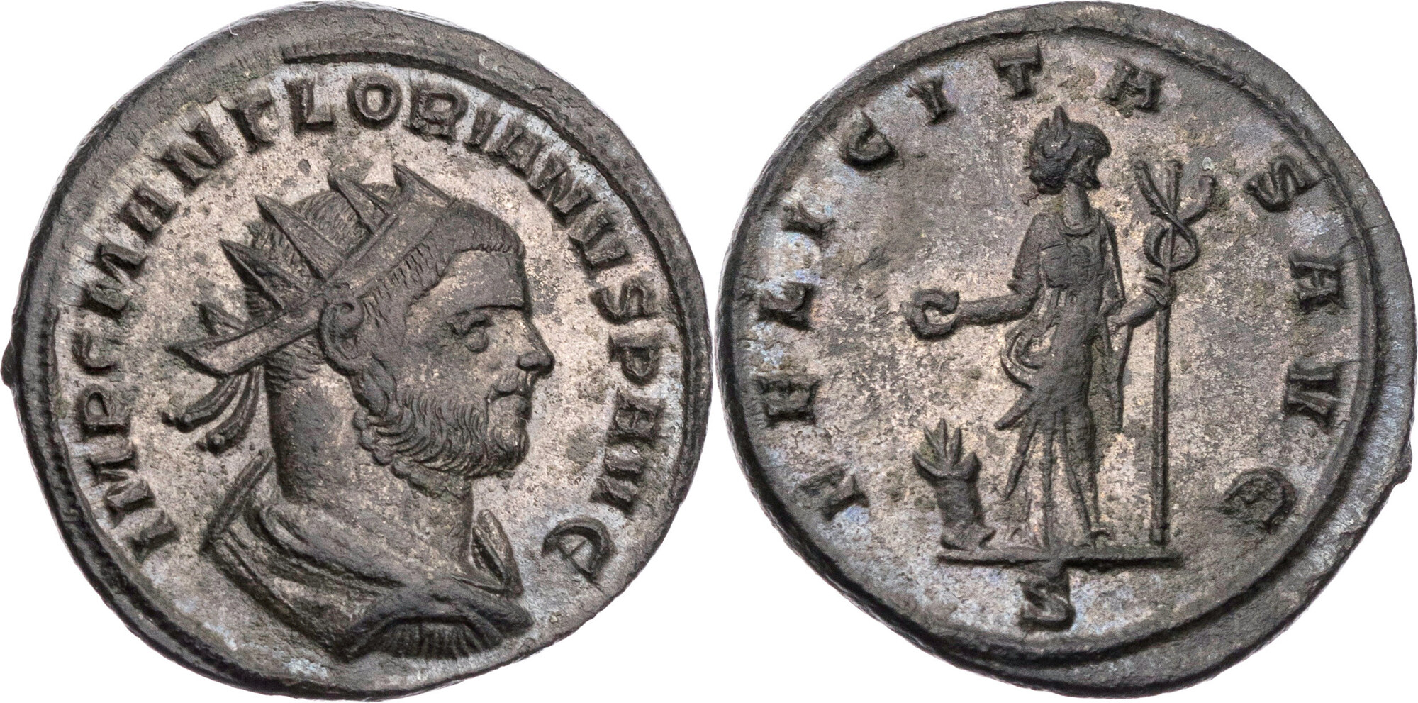 Römische Kaiserzeit Antoninian 276 n. Chr. Florianus, Siscia, Büste ...