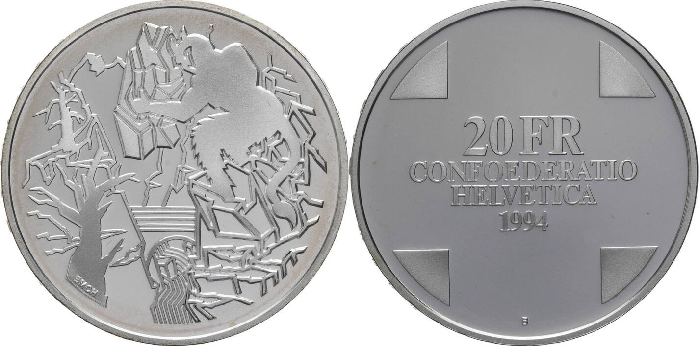 Schweiz 20 Franken 1994 B Pont du Diable / Teufelsbrücke PP- | MA-Shops