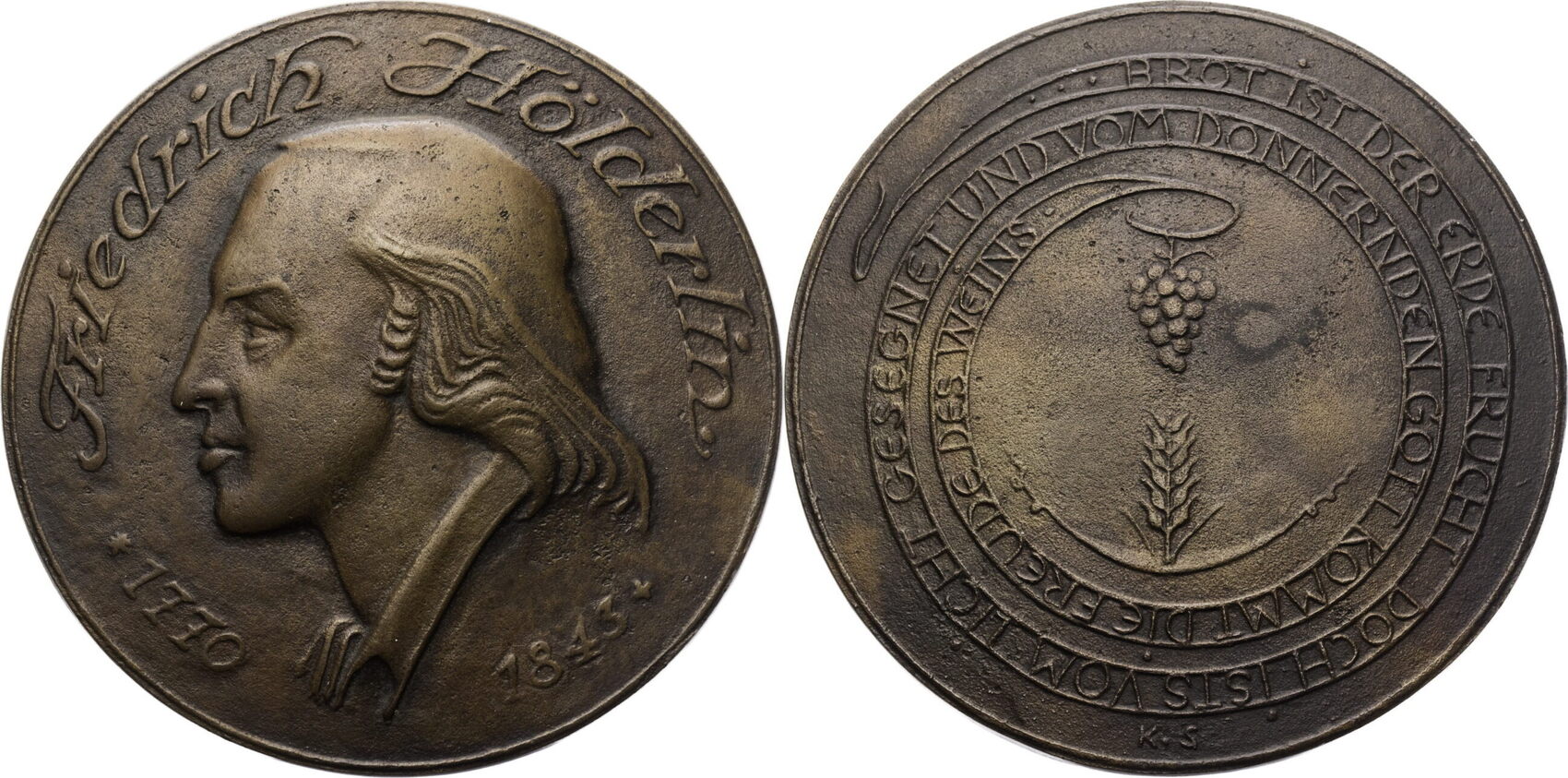 Medaille o.J. Friedrich Hölderlin ss-vz | MA-Shops