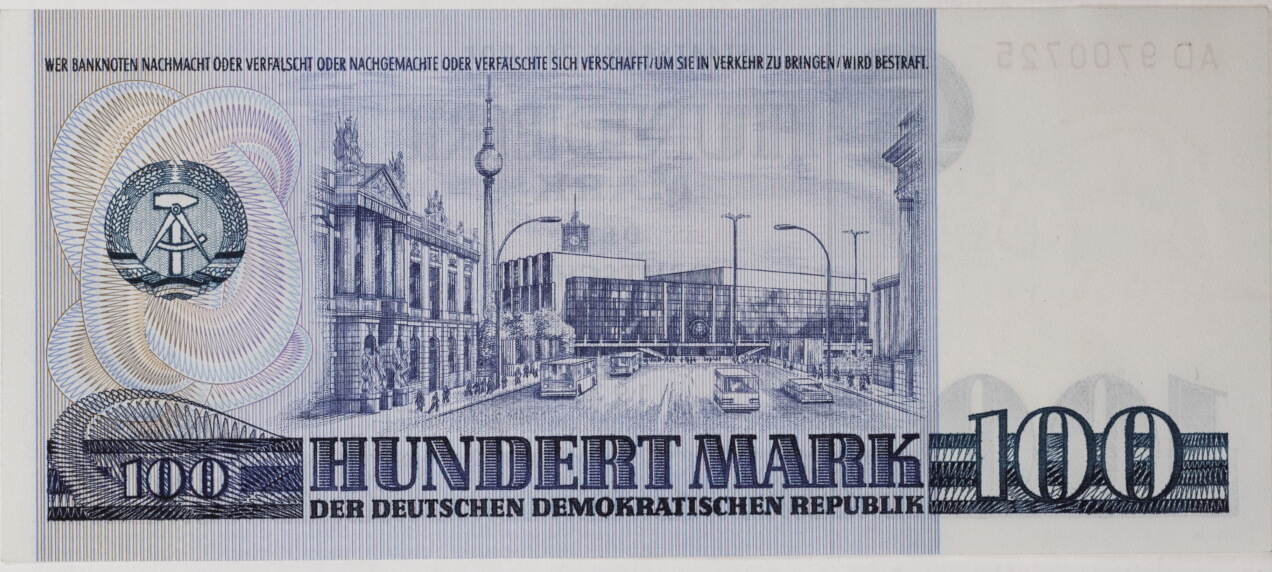 DDR 100 Mark 1975 Karl Marx - Serienbanknote kassenfrisch | MA-Shops