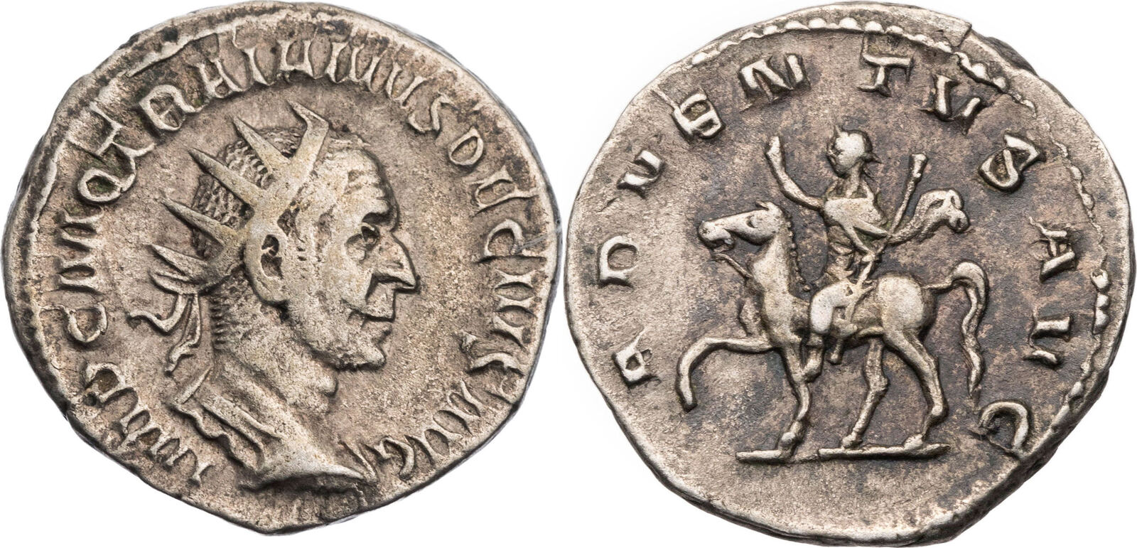 Römische Kaiserzeit Antoninian 249-251 n. Chr. Traianus Decius, Büste ...