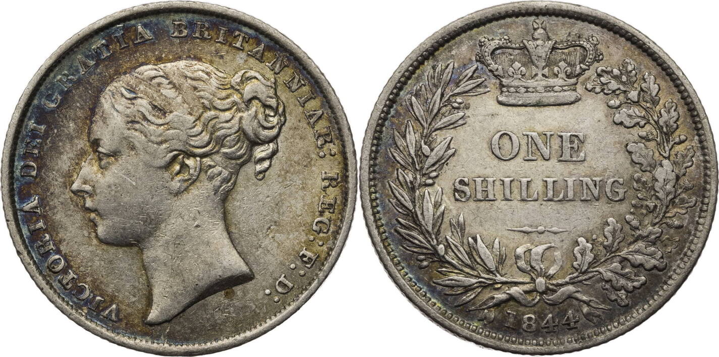 Großbritannien 1 Shilling 1844 Victoria (1837-1901) - Kursmünze (1838 ...