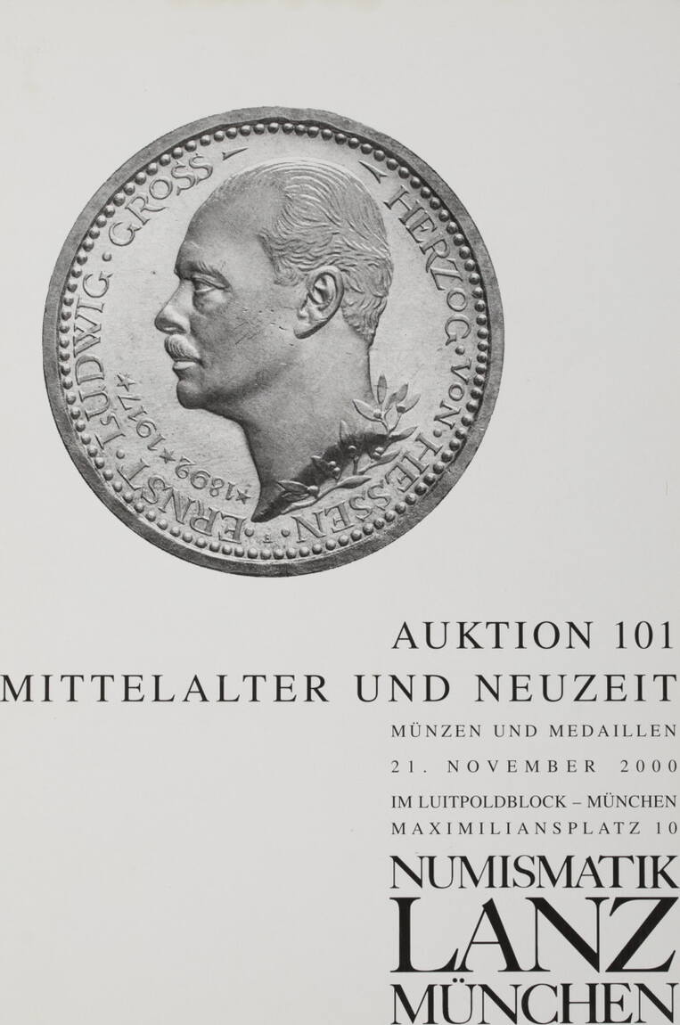 München Literatur Numismatik Lanz - Auktion 101 am 21. November 2000 ...