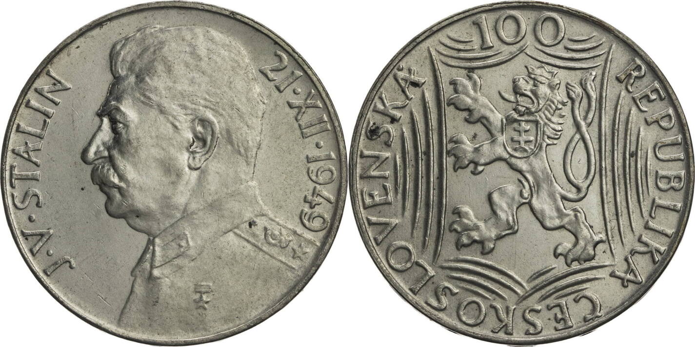 Tschechoslowakei 100 Korun 1949 Auf Josef Stalin ss-vz | MA-Shops