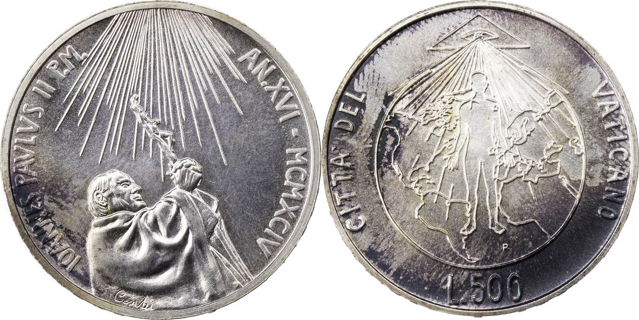 Vatikan 500 Lire 1994 Johannes Paul II. - Veritatis Splendor st | MA-Shops
