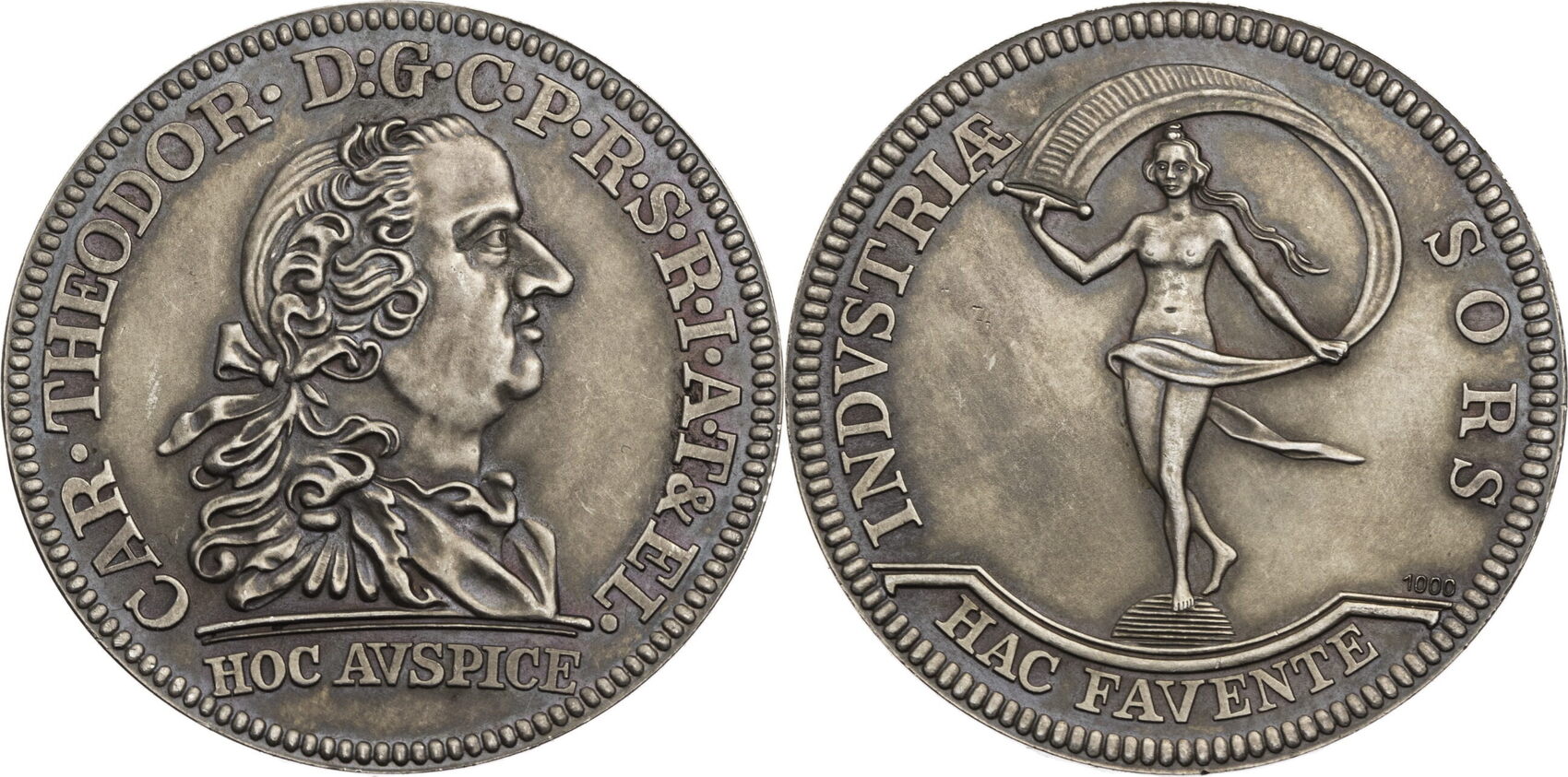 Jülich - Cleve - Berg Medaille o.J. (20.Jh.) Carl Theodor vz | MA-Shops