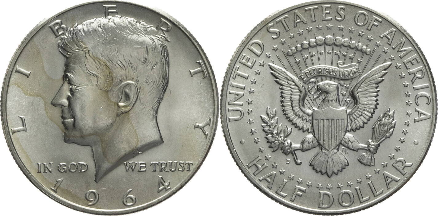 USA 1964 D Half Dollar Kennedy ss-vz | MA-Shops