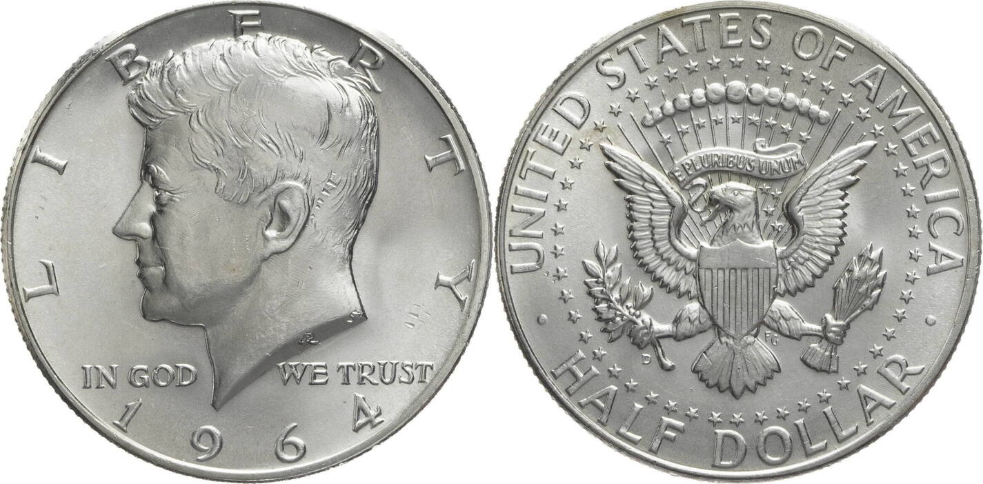USA 1964 D Half Dollar Kennedy vz | MA-Shops