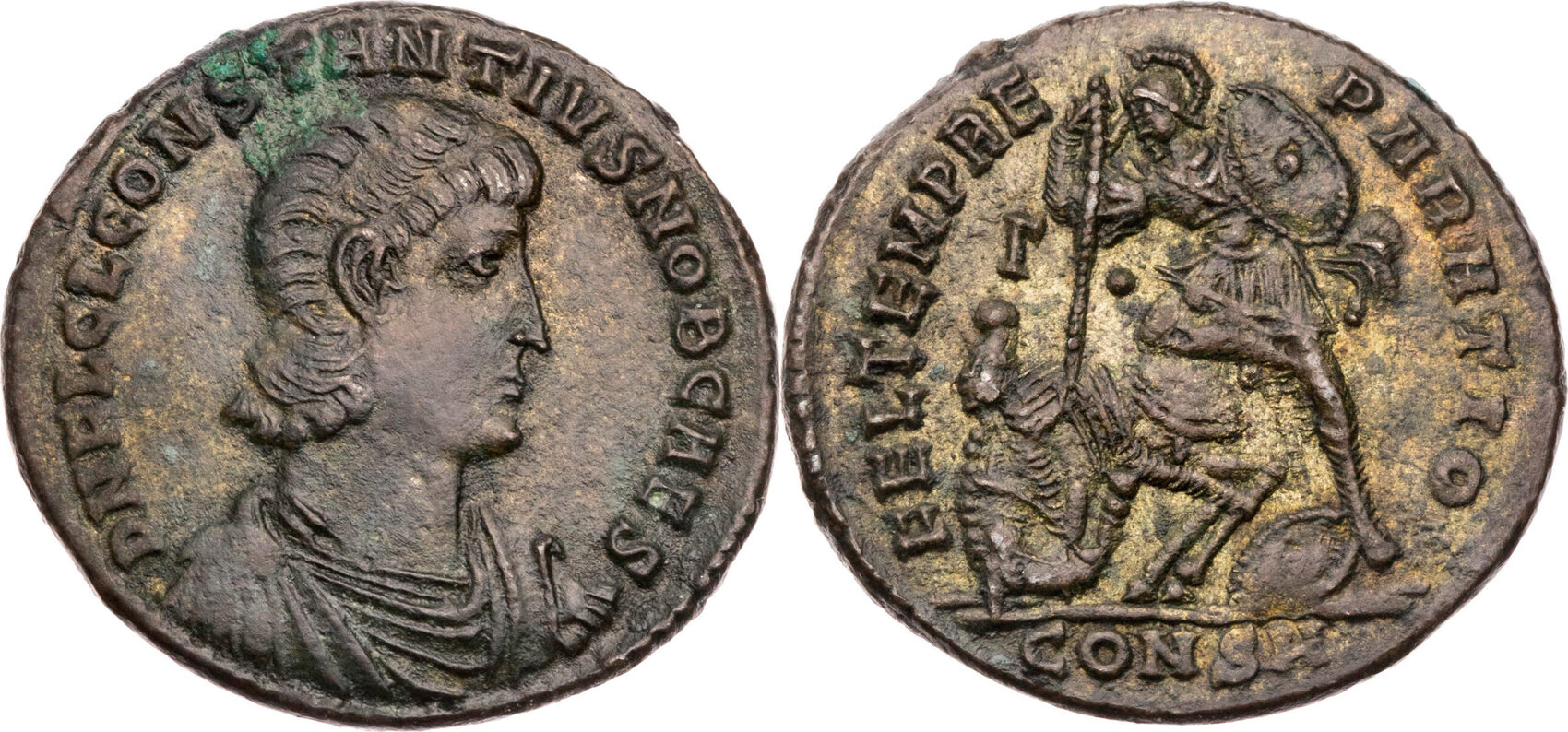 Römische Kaiserzeit Maiorina 351-354 n. Chr. Constantius Gallus Caesar ...