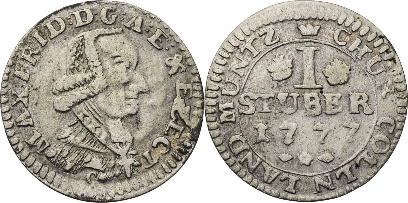 Köln, Erzbistum 1 Stüber 1777 Maximilian Friedrich von Königseck ...