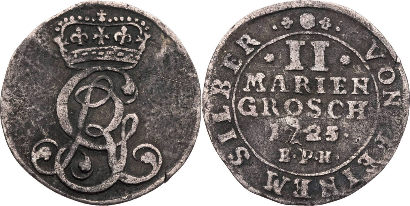 Braunschweig-Calenberg-Hannover 2 Mariengroschen 1725 EPH Georg I ...