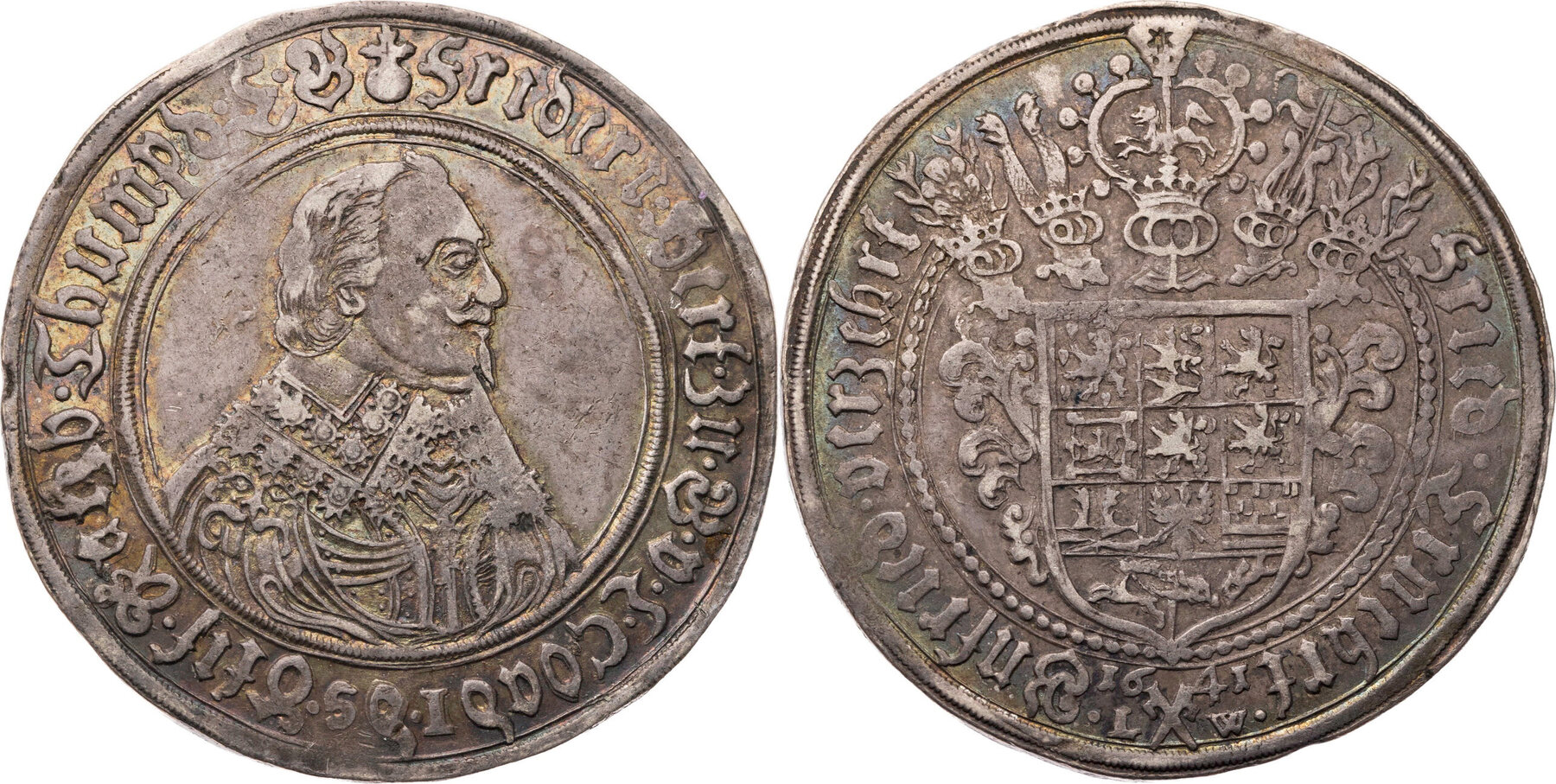 Braunschweig-Lüneburg-Celle Taler 1641 Friedrich (1636-1648), Clausthal schöne Tönung, ss+ | MA ...