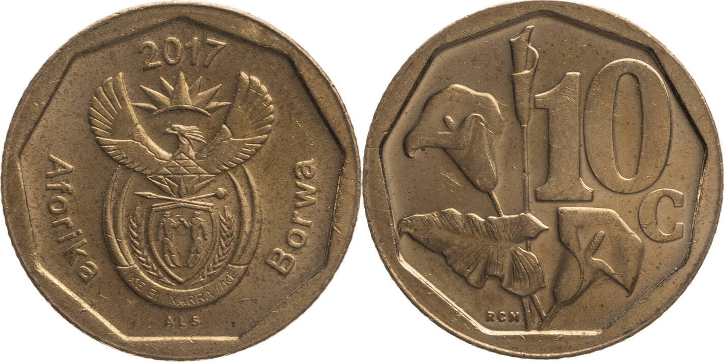 Südafrika 10 Cents 2017 Aforika Borwa - Kursmünze ss-vz | MA-Shops