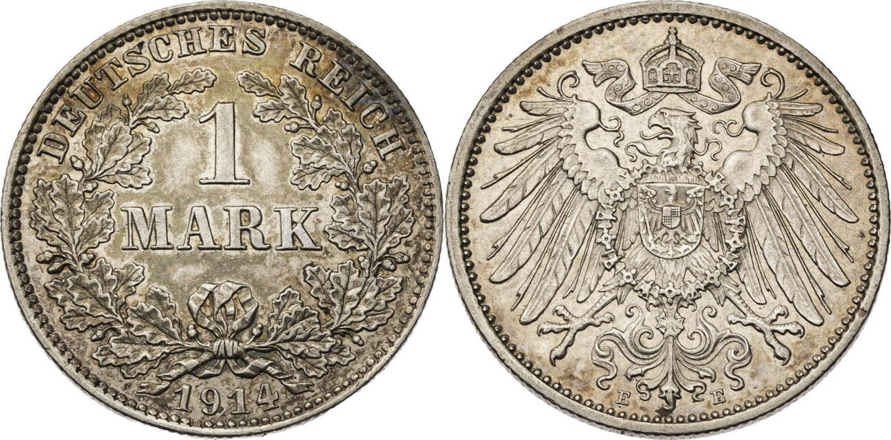 Kaiserreich 1 Mark 1914 E Kursmünze (1891-1916) f.vz | MA-Shops