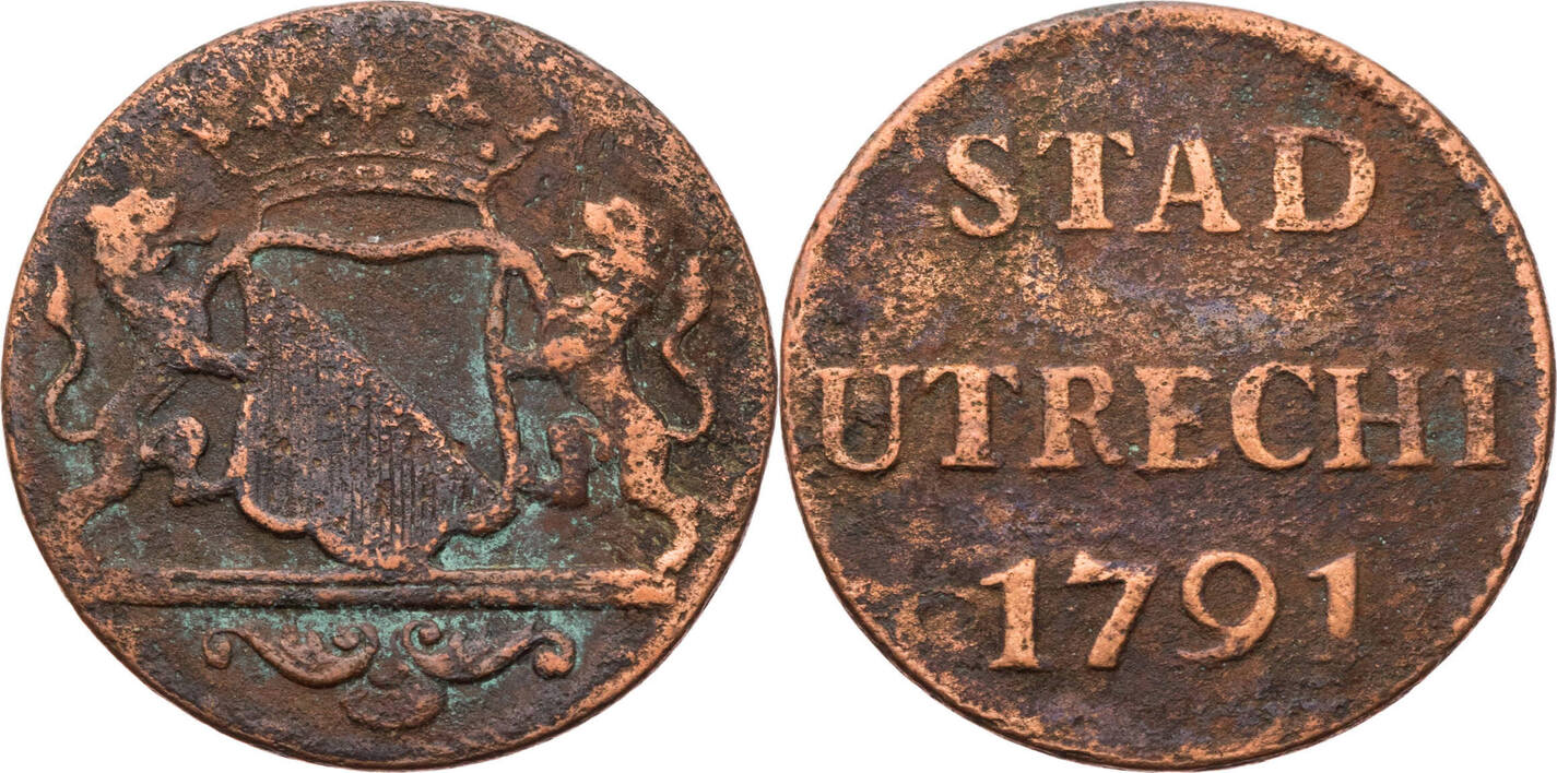 1 Duit 1791 Stad Utrecht schön | MA-Shops