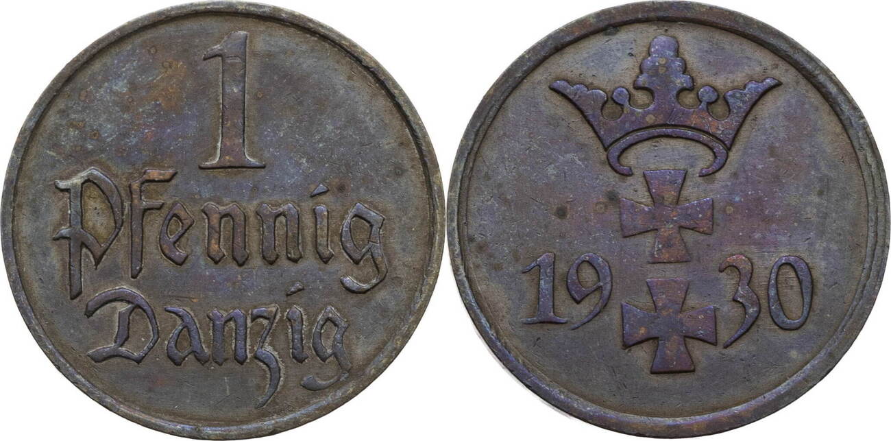 Danzig 1 Pfennig 1930 (A) Kursmünze (1923-1937) ss | MA-Shops