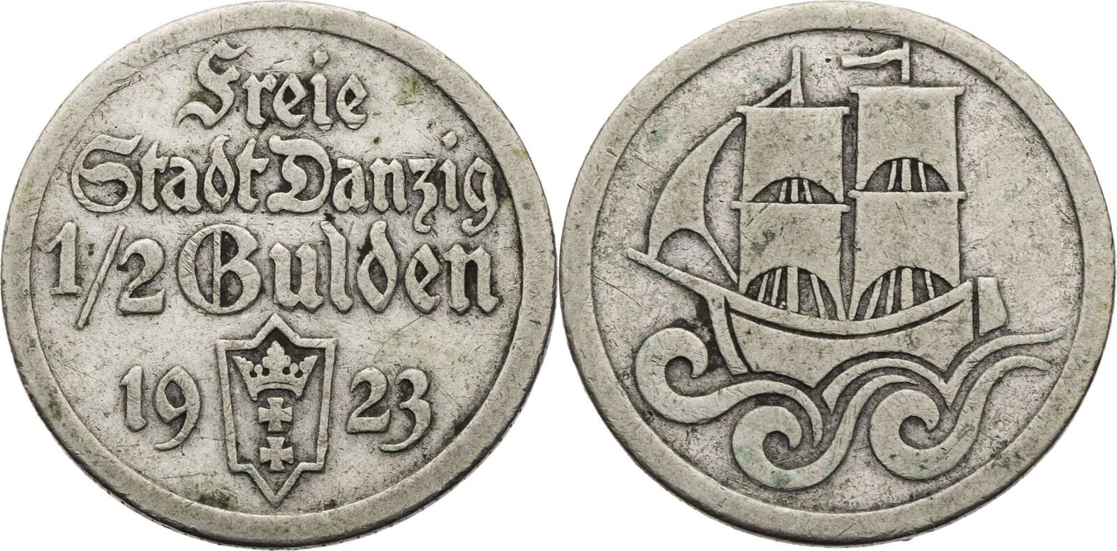 Danzig ½ Gulden 1923 (A) Kursmünze (1923-1927) ss- | MA-Shops