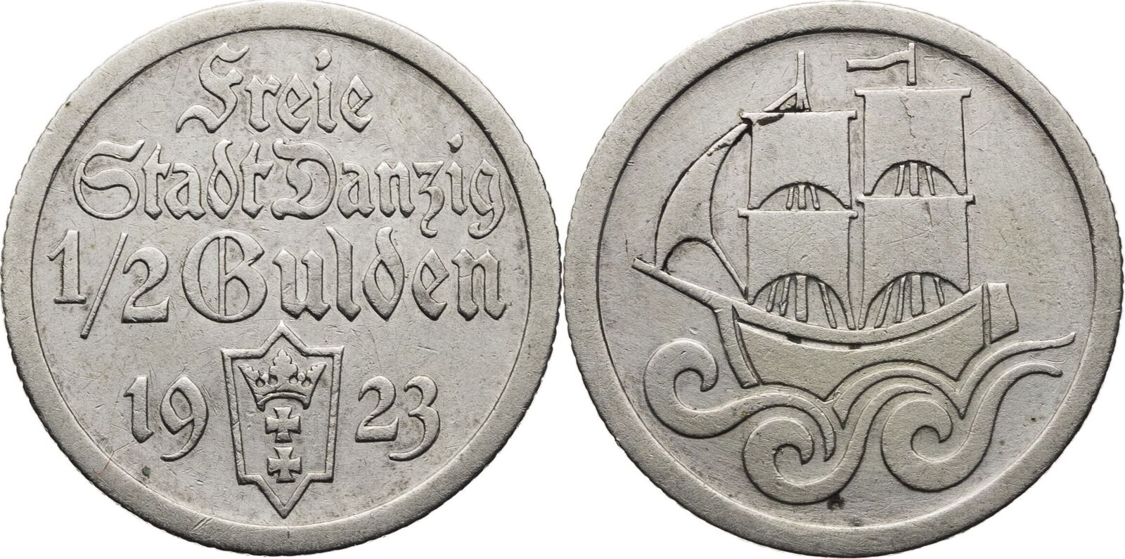 Danzig ½ Gulden 1923 (A) Kursmünze (1923-1927) ss | MA-Shops