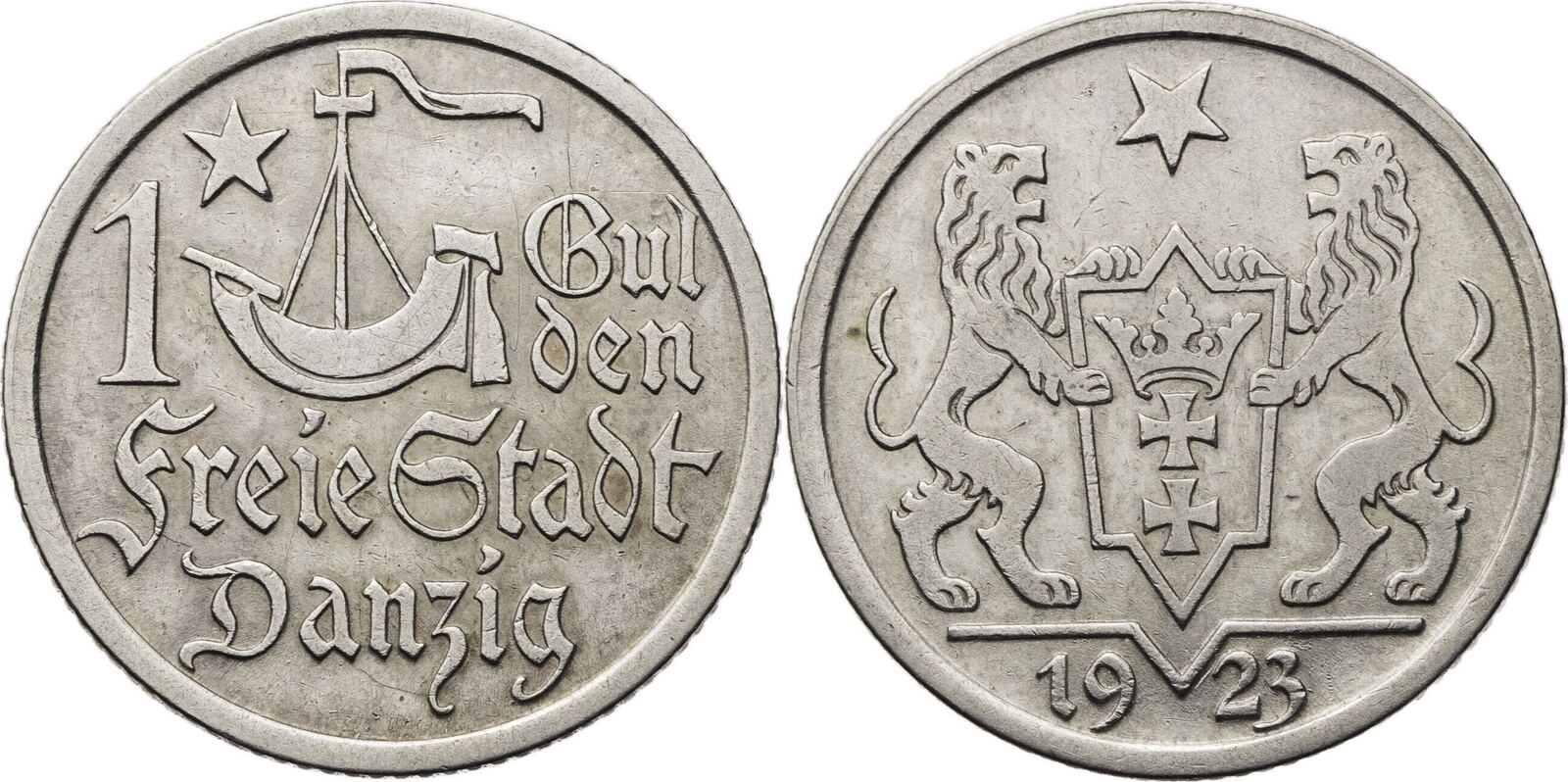 Danzig 1 Gulden 1923 Kursmünze ss | MA-Shops