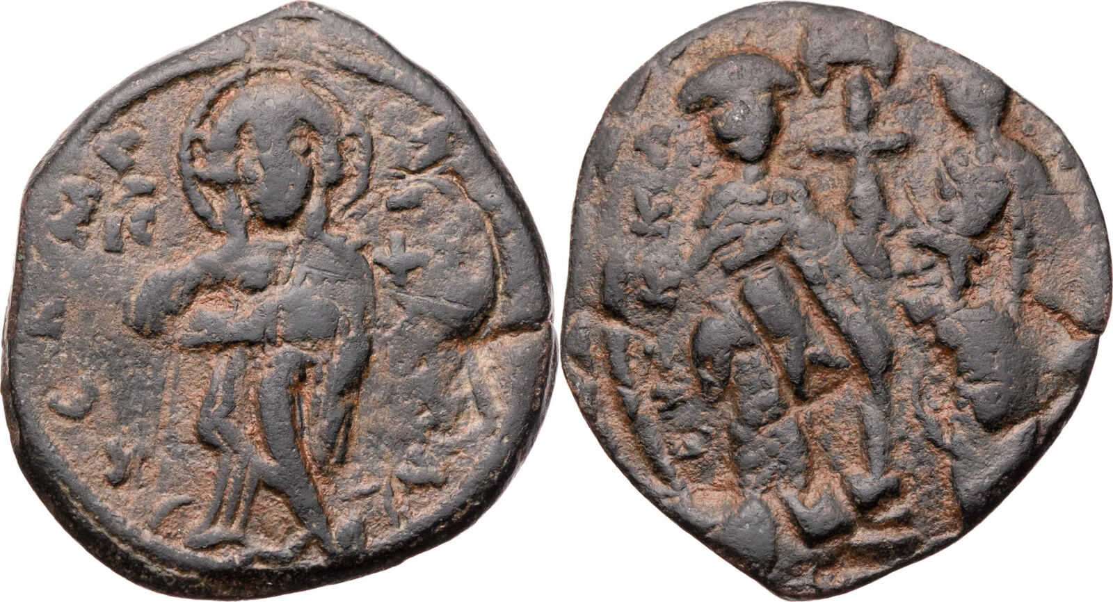 Byzanz Follis (40 Nummi) 1059-1067 Konstantinos X. Dukas mit Eudokia ...