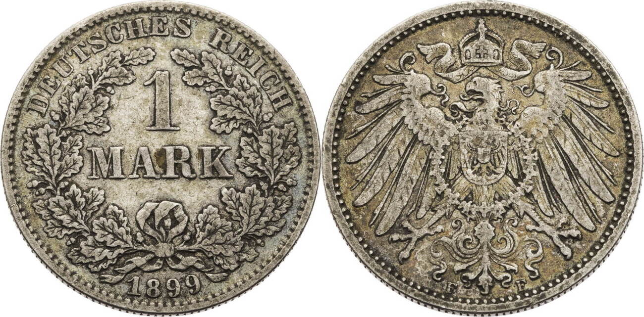 Kaiserreich 1 Mark 1899 F Kursmünze (1891-1916) ss | MA-Shops