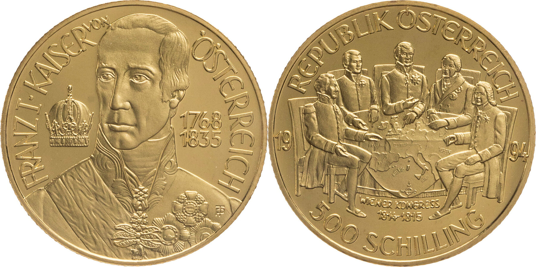 500 Schilling 1994 1000 Jahre Österreich - Wiener Kongress PP ...
