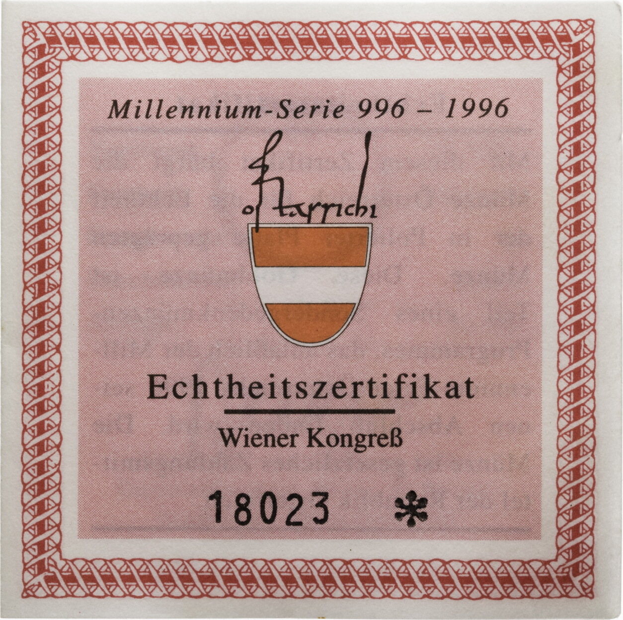 500 Schilling 1994 1000 Jahre Österreich - Wiener Kongress PP ...