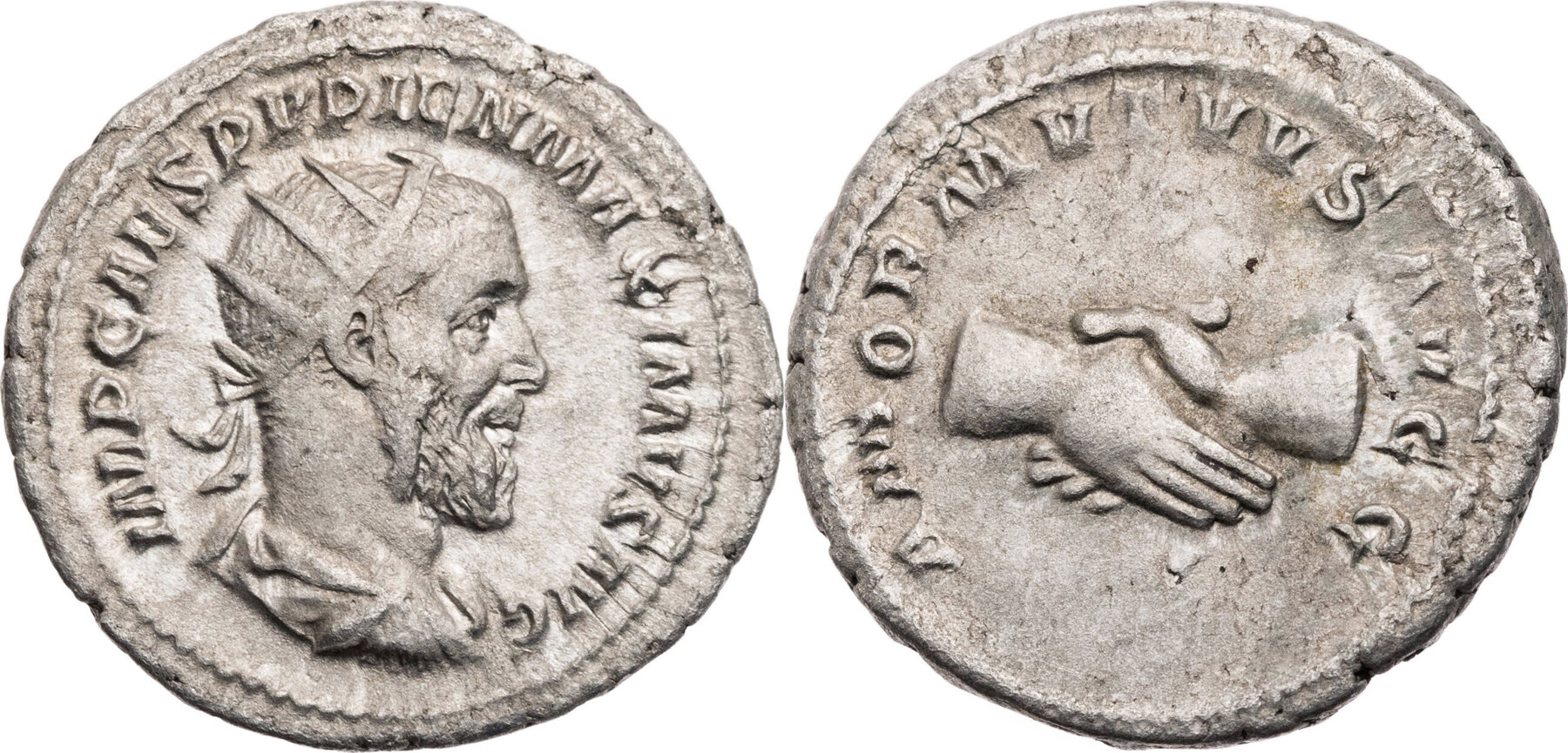 Römische Kaiserzeit Antoninian 238 n. Chr. Pupienus, Büste / AMOR ...