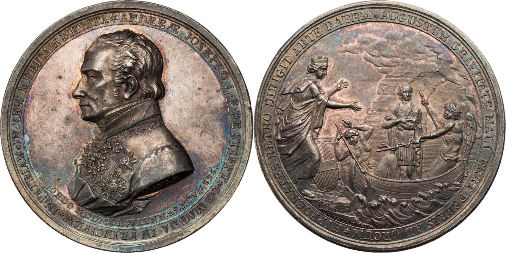 RDR, Habsburg Medaille 1826 Franz II. (1792-1835) - Auf seinen Leibarzt ...