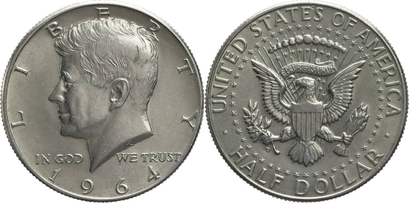 USA 1964 D Half Dollar Kennedy ss-vz | MA-Shops