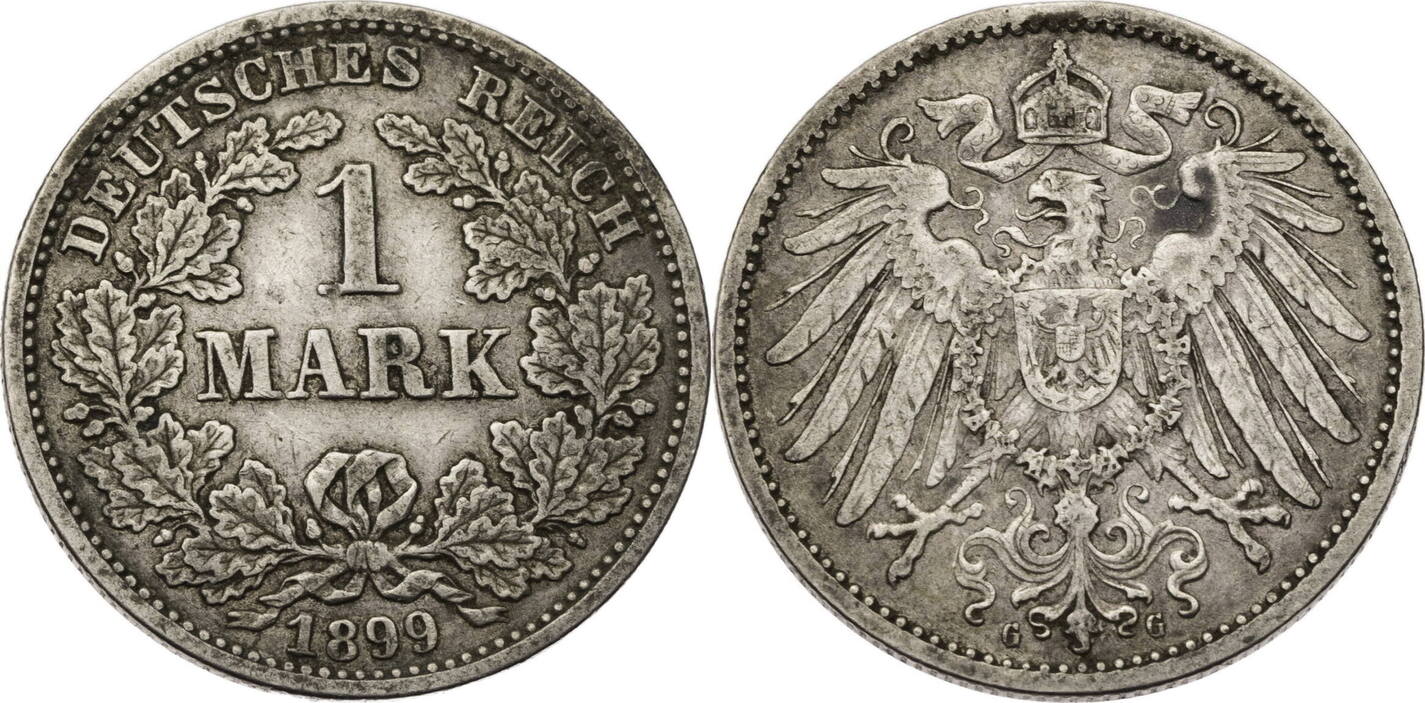 Kaiserreich 1 Mark 1899 G Kursmünze (1891-1916) ss | MA-Shops