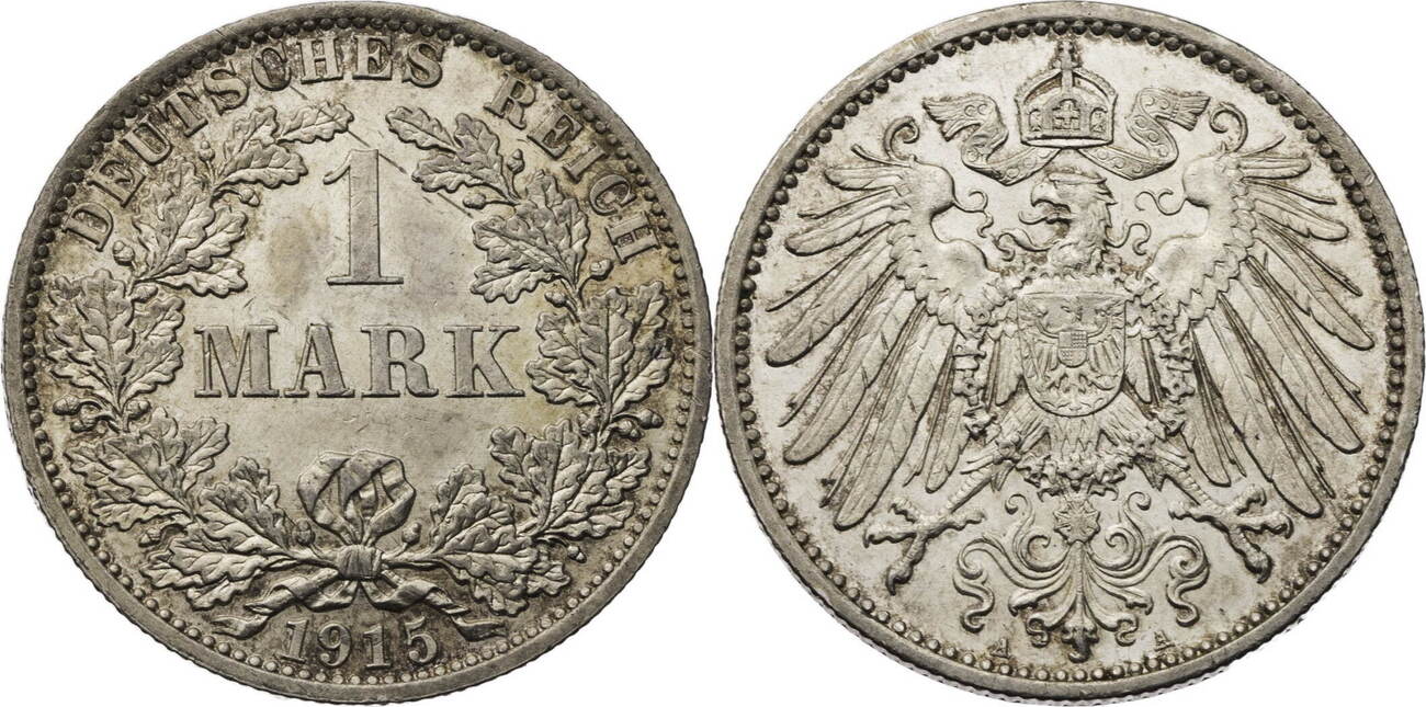 Kaiserreich 1 Mark 1915 A Kursmünze (1891-1916) ss-vz, Kratzer | MA-Shops